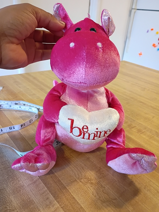 Toys | Hot Pink Plush Hippo Holding Be Mine Heart | Poshmark